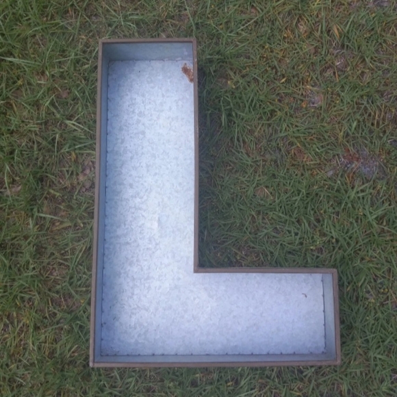 Wall Decor | 14x2 Galvanized 3d Metal Letter L Wall Decor | Poshmark